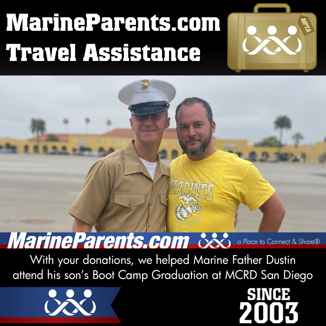 MPTA Helps Marine Father, Dustin, Attend Graduation